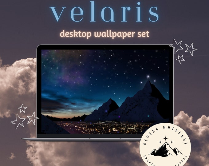 Starfall Velaris Inspired Super Ultrawide Wallpaper Acotar Wallpaper ...