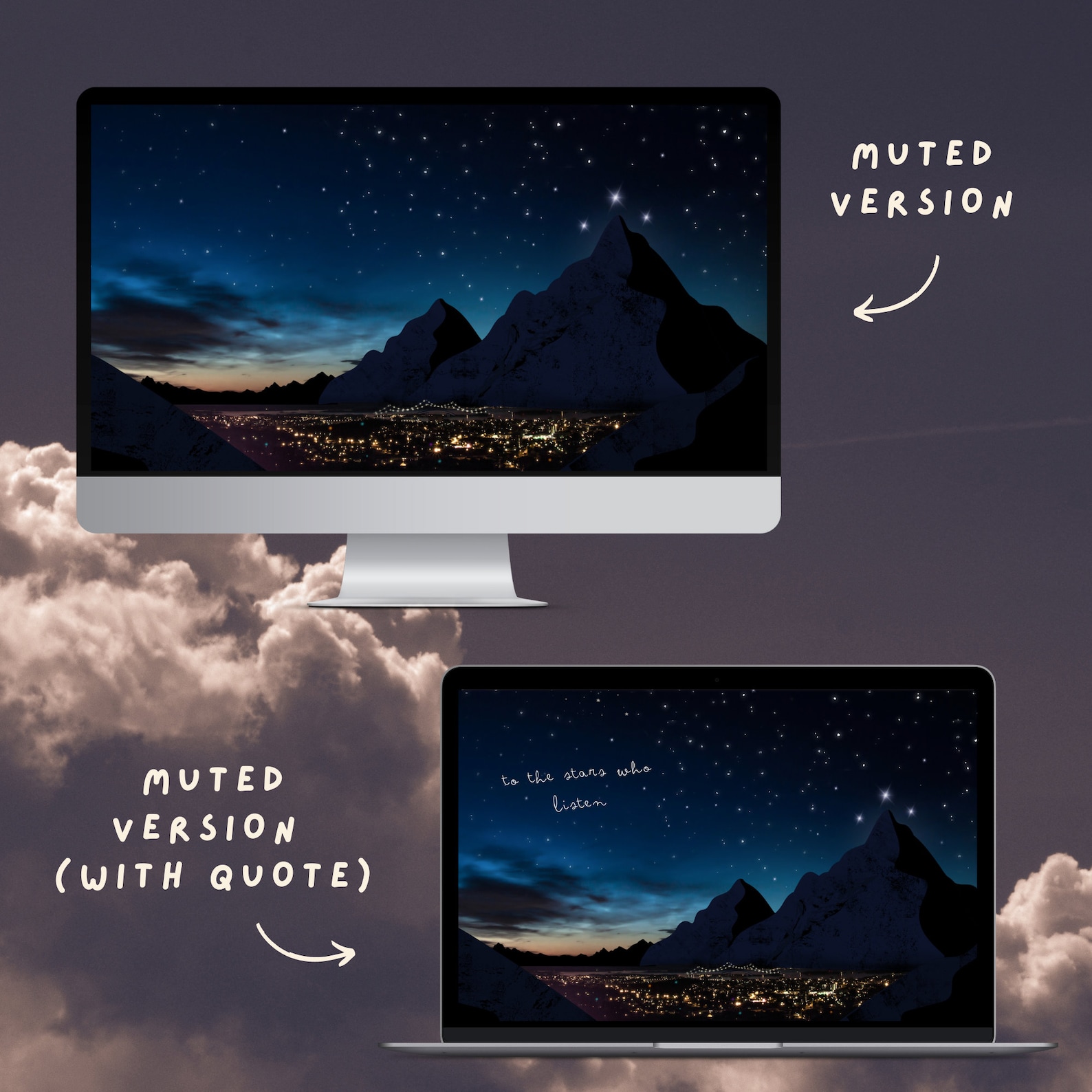 Velaris City of Starlight Desktop Wallpaper: ACOTAR Bookish Screensaver ...