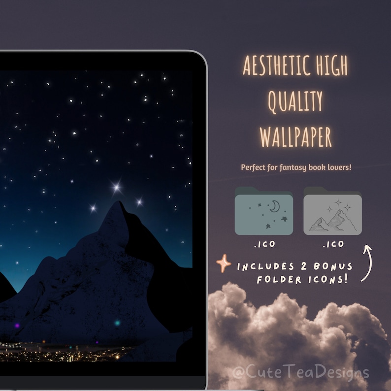 Velaris City of Starlight Desktop Wallpaper: ACOTAR Bookish Screensaver ...