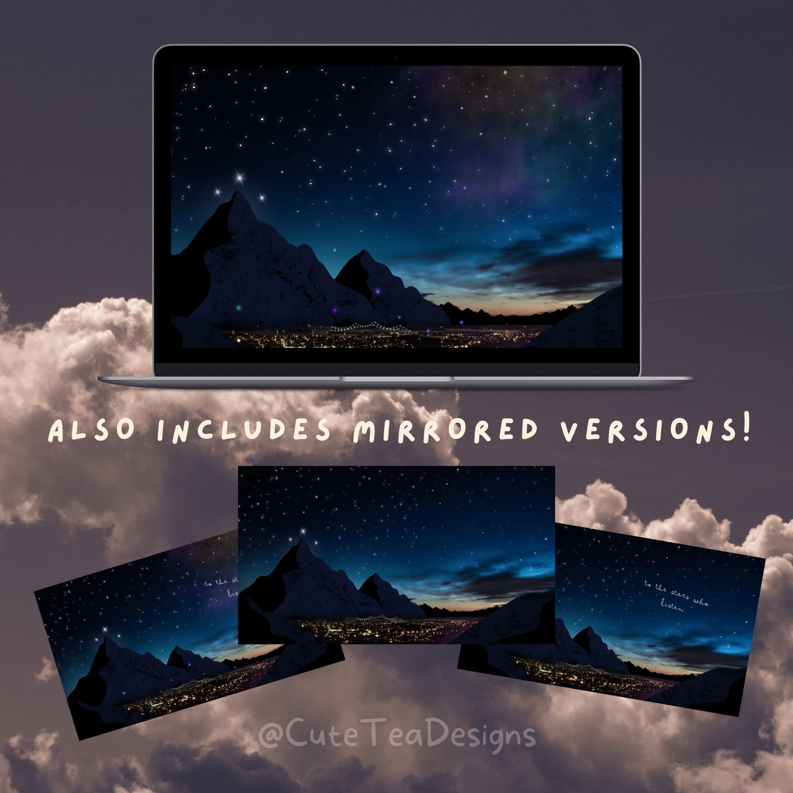 Velaris City of Starlight Desktop Wallpaper: ACOTAR Bookish Screensaver ...