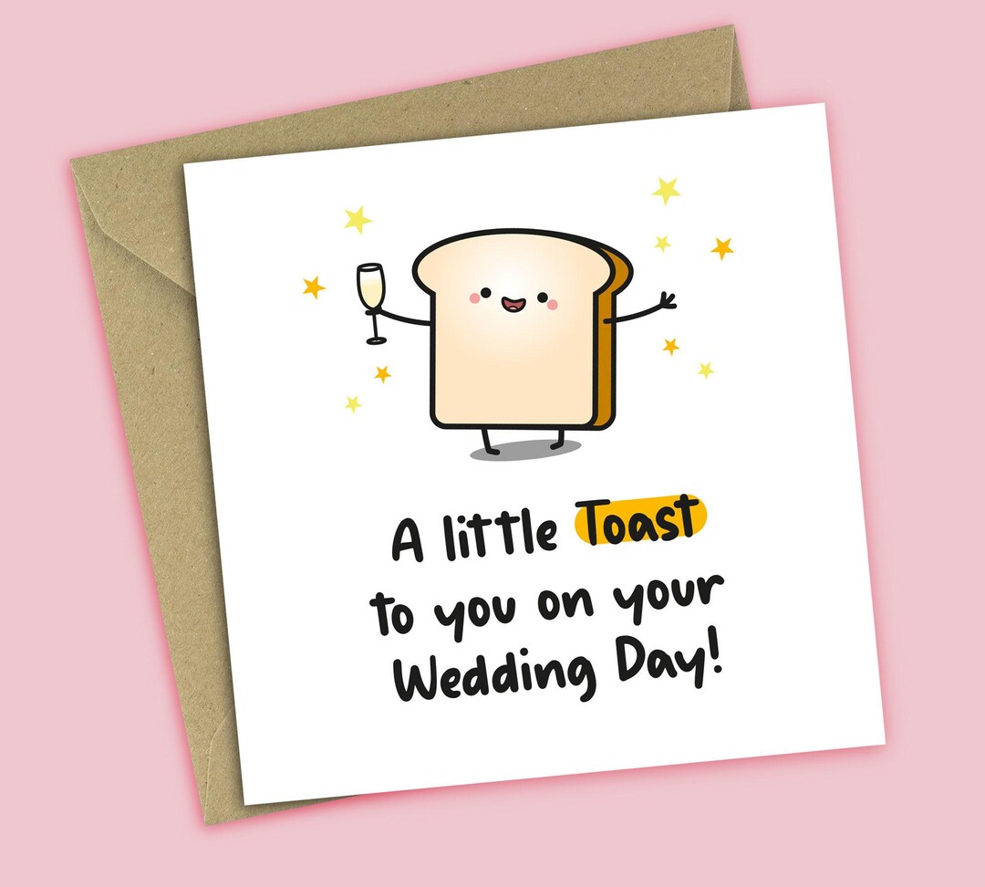 Toast to You Wedding Day Card - Congratulations Card - Etsy