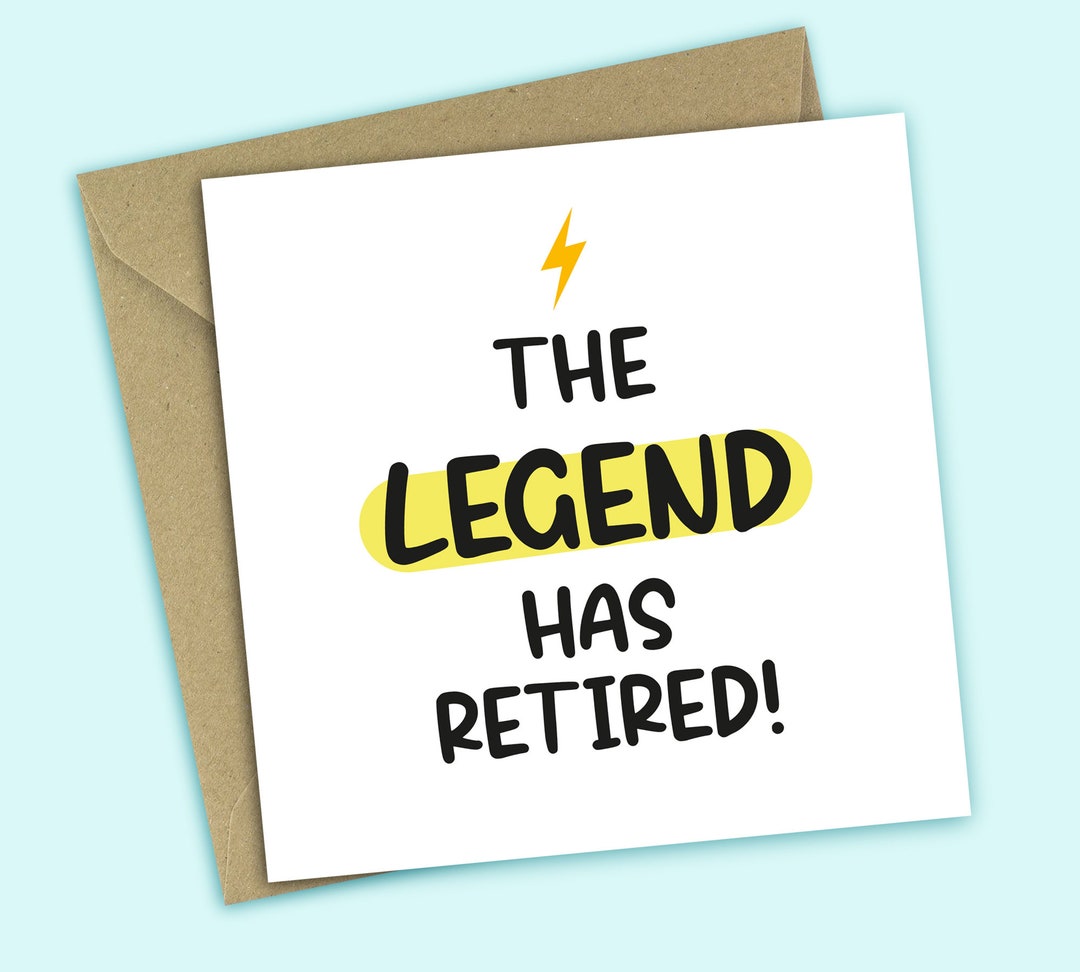 The Legend Has Retired Funny Retirement Card - Etsy