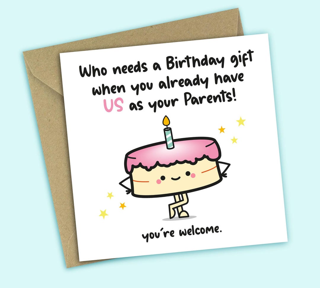 Funny Birthday Card From Parents: Daughter or Son - Etsy