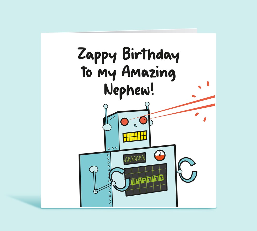 Nephew Birthday Card Zappy Birthday to My Amazing Nephew - Etsy