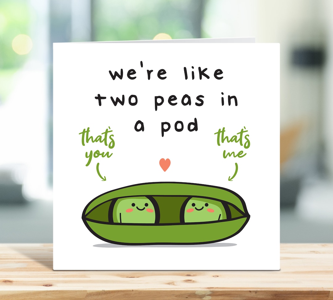 Anniversary Card We're Like Two Peas in A Pod Funny - Etsy
