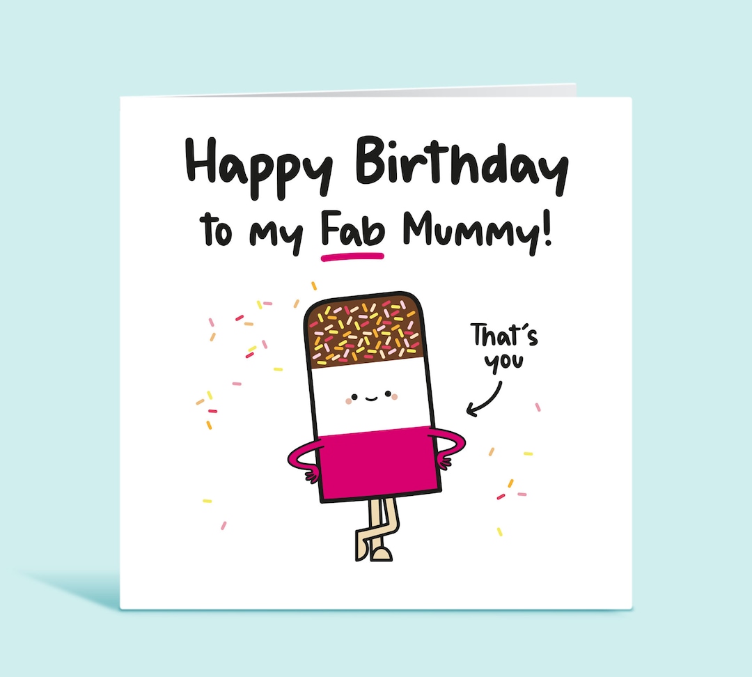 Fab Mummy Happy Birthday to My Fab Mummy Funny Birthday - Etsy