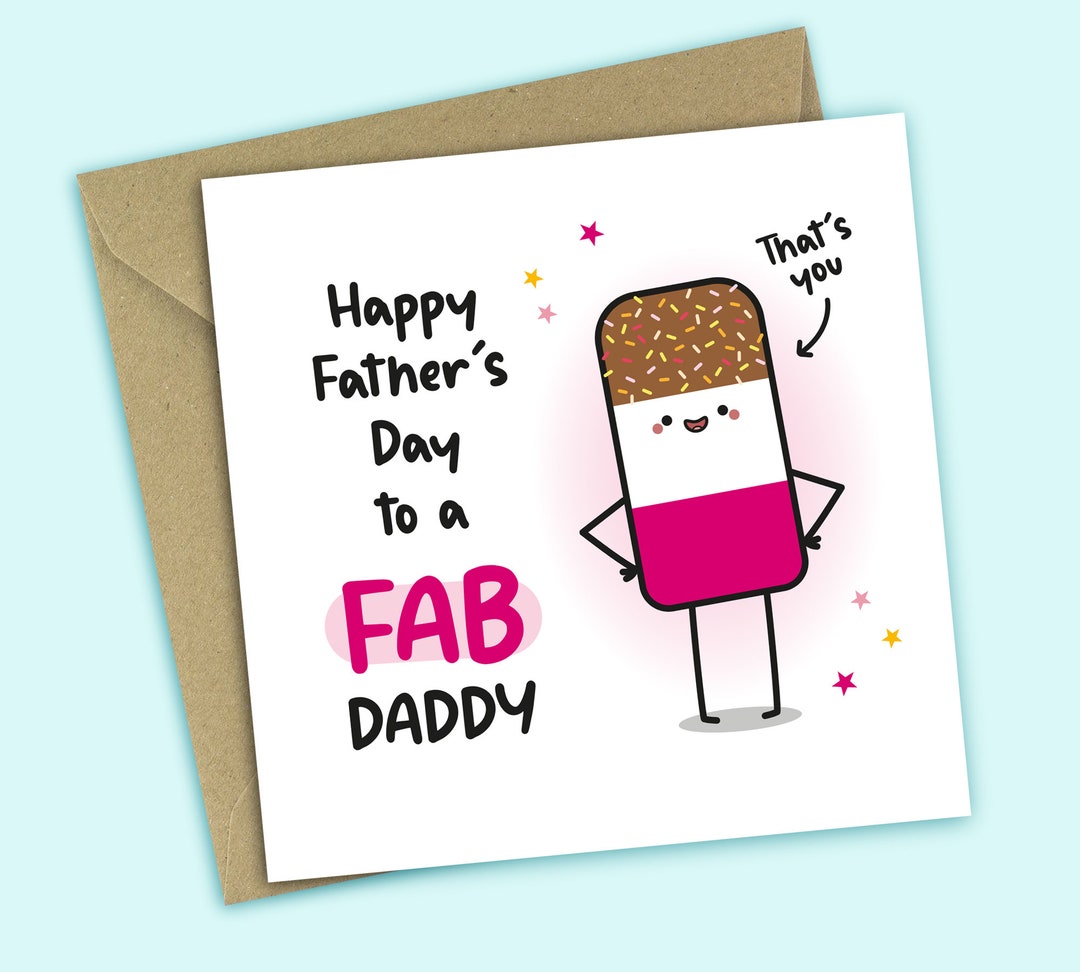 Happy Fathers Day to A Fab Daddy, Funny Father's Day Card, for Daddy ...