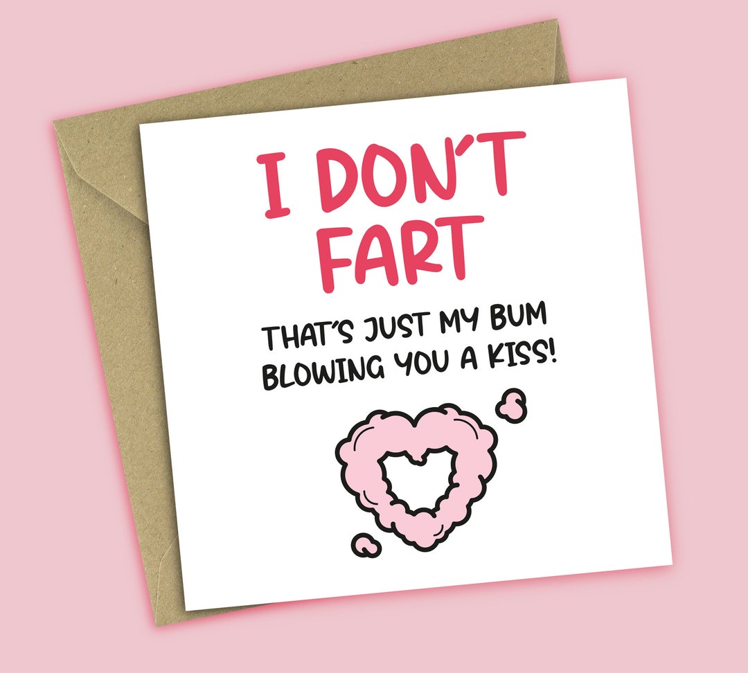 Valentines Day Card Funny Fart Card for Husband, Boyfriend, Wife ...