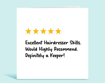 Personalised Birthday Card for a Hairdresser - Etsy