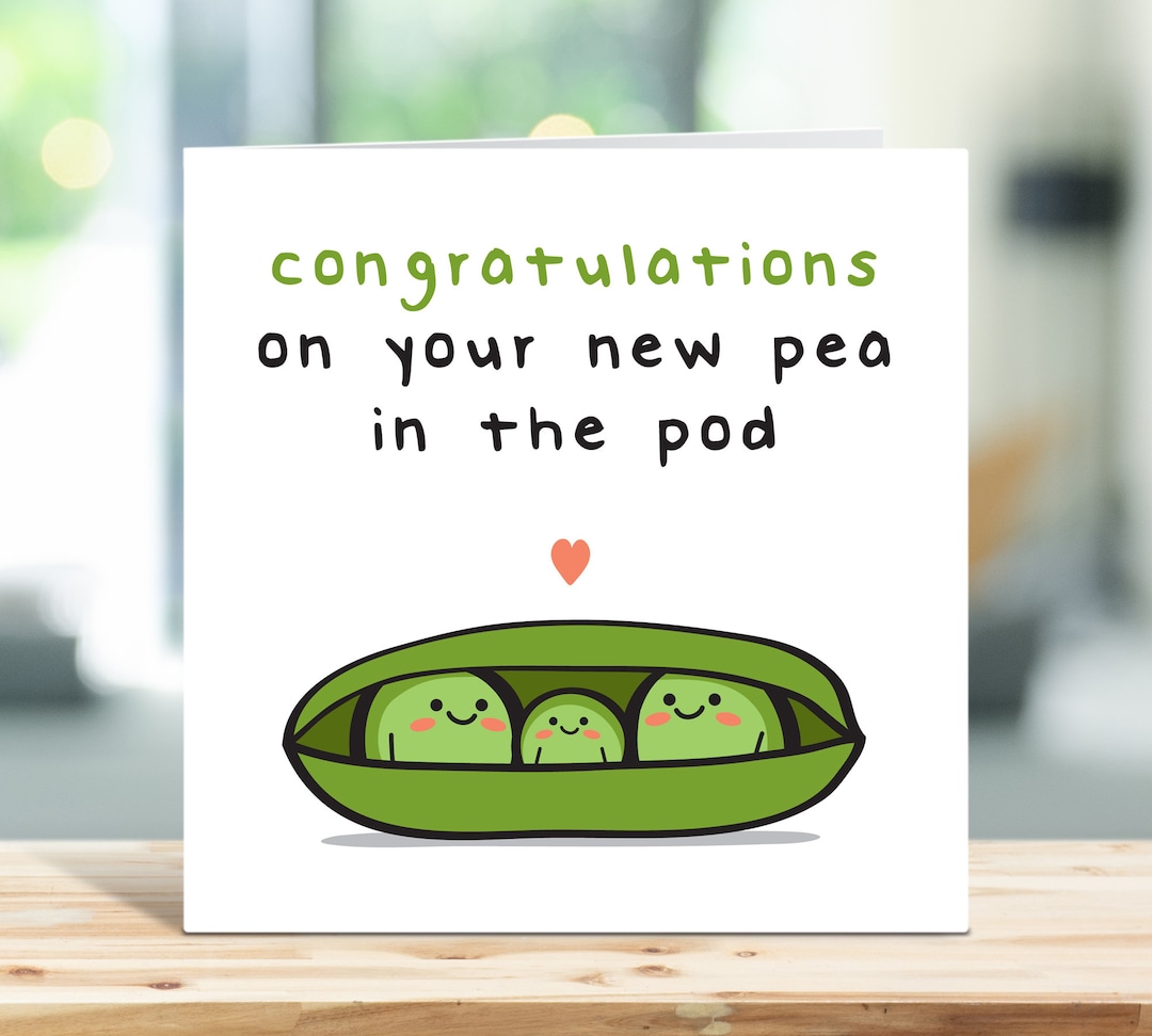 Pregnancy Congratulations Card, Congratulations on Your New Pea in the ...