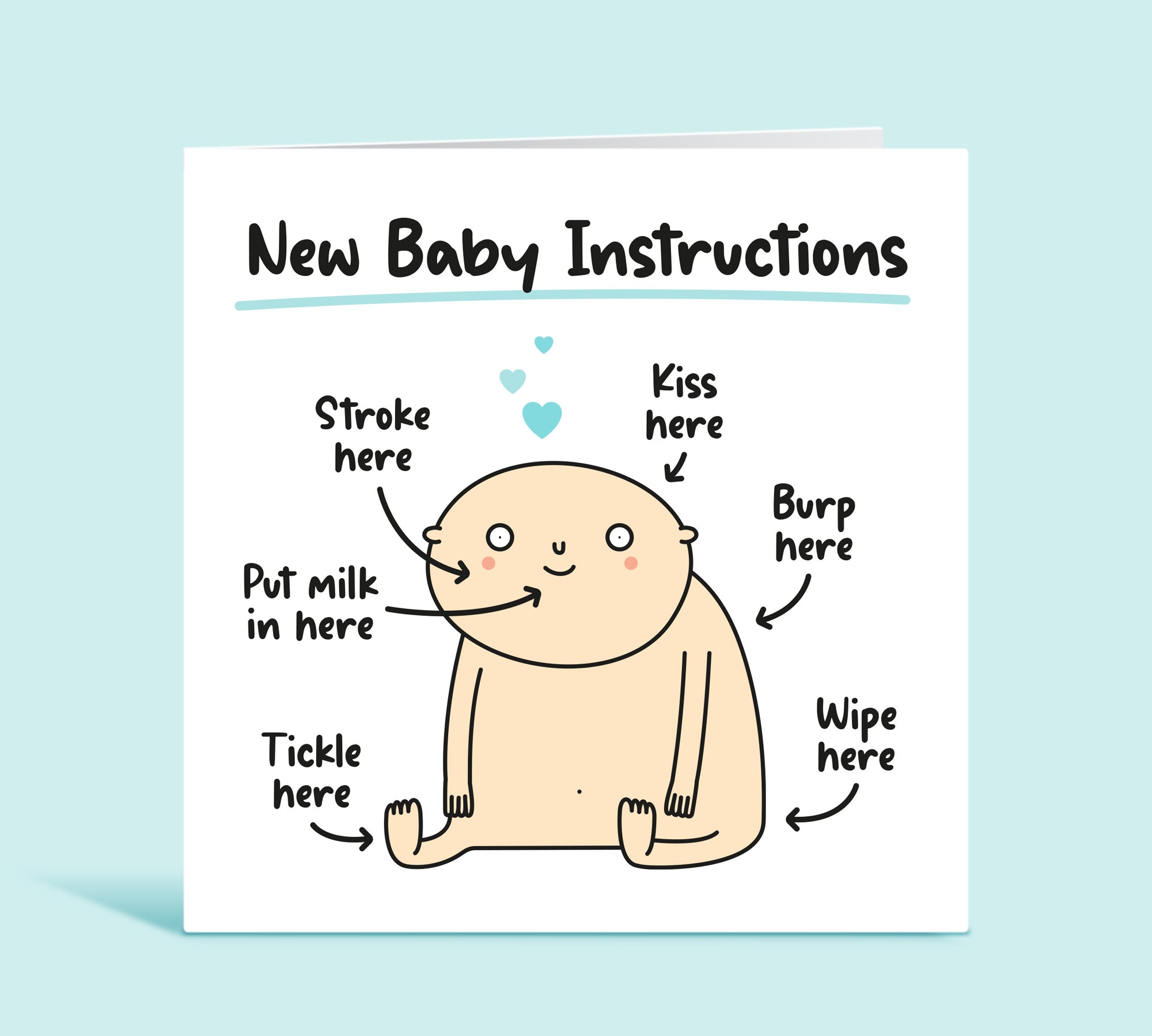 Funny New Baby Congratulations Card New Baby Instructions - Etsy
