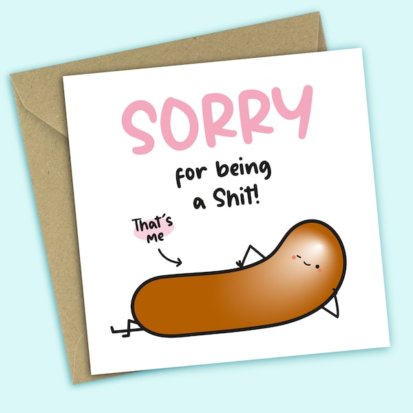 Funny Apology Card - Etsy