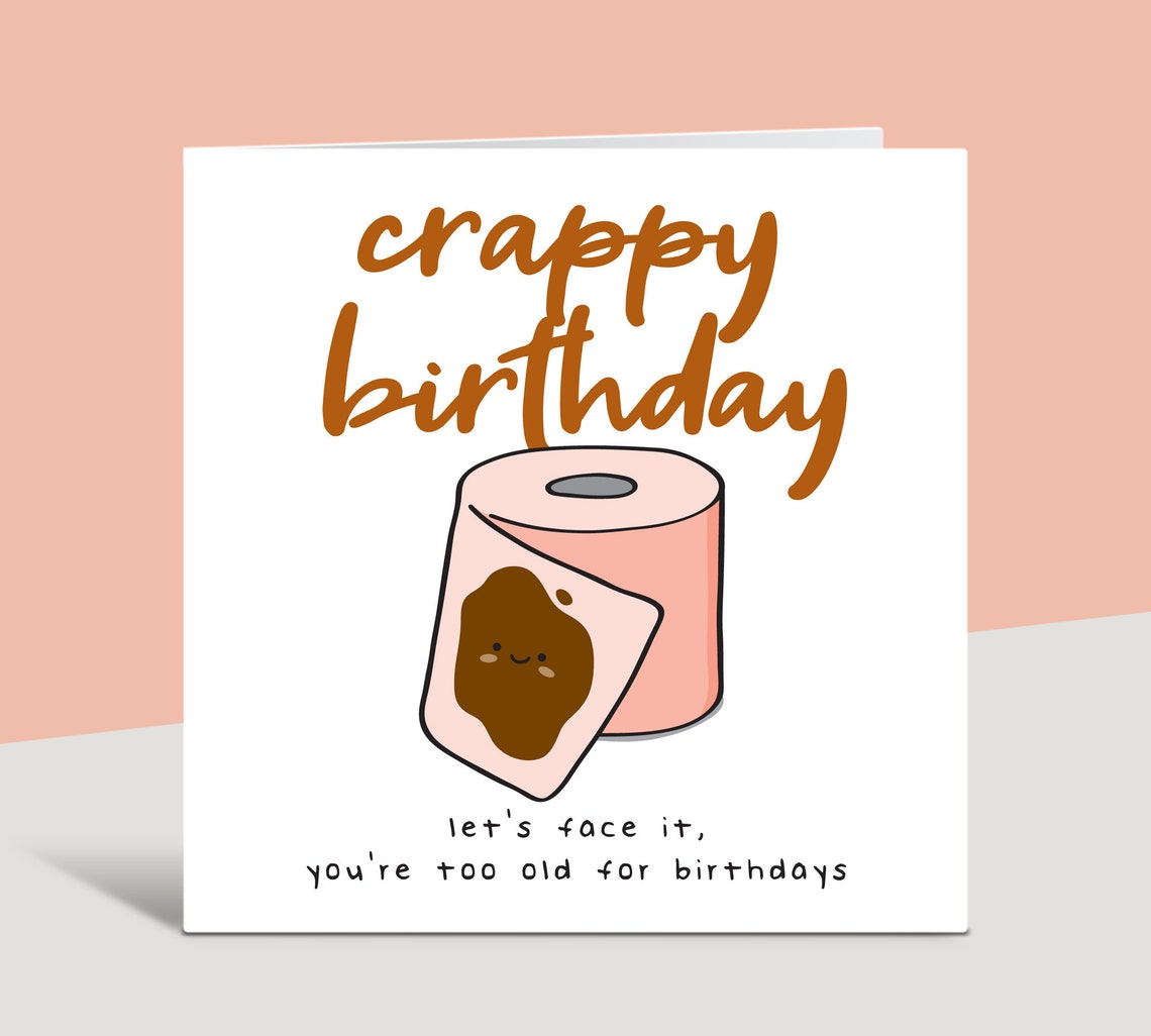 Happy Birthday Card Crappy Birthday Funny Birthday Card | Etsy