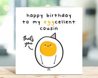Funny Cousin Card - Etsy