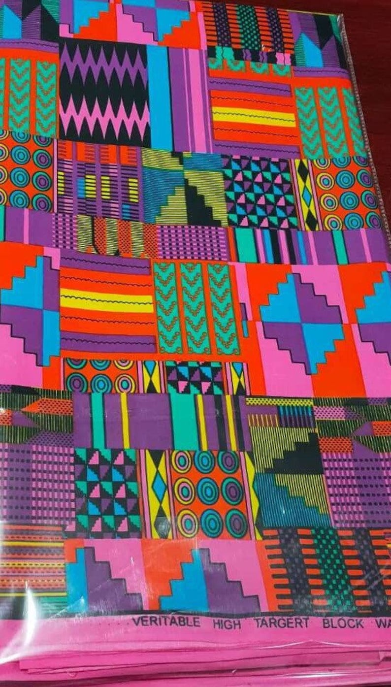 Purple African Print Ankara Fabric by the Yard . One, Three and 6 Yards ...