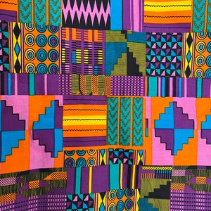 Purple African Print Ankara Fabric by the Yard . One, Three and 6 Yards ...