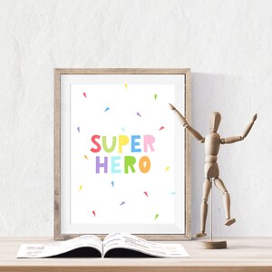 Super Hero Print, Super Hero Quote, Nursery Wall Decor, Children Decor ...