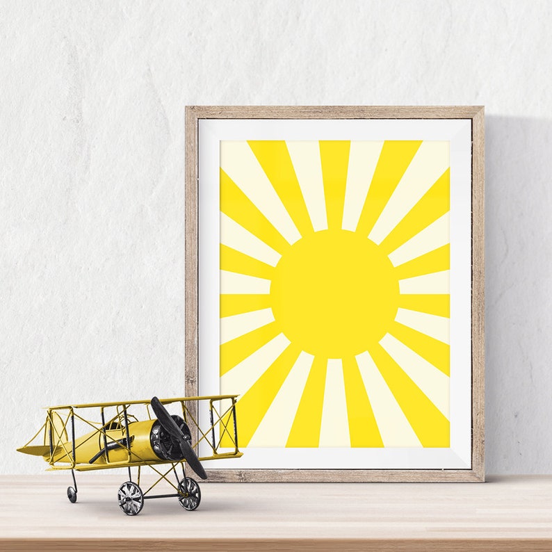 Sun Print Sun Poster Sun Nursery Wall Art Sun Printable | Etsy