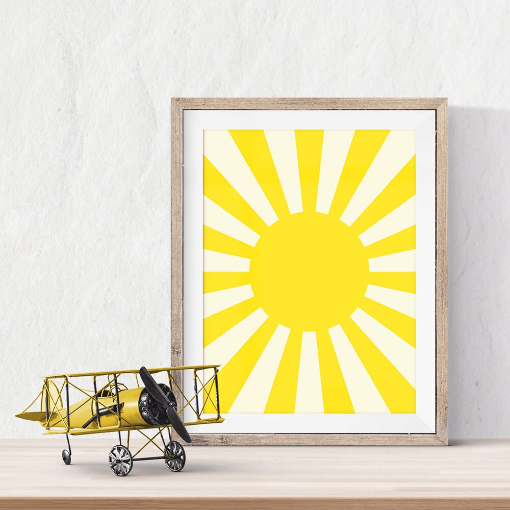 Sun Print Sun Poster Sun Nursery Wall Art Sun Printable - Etsy