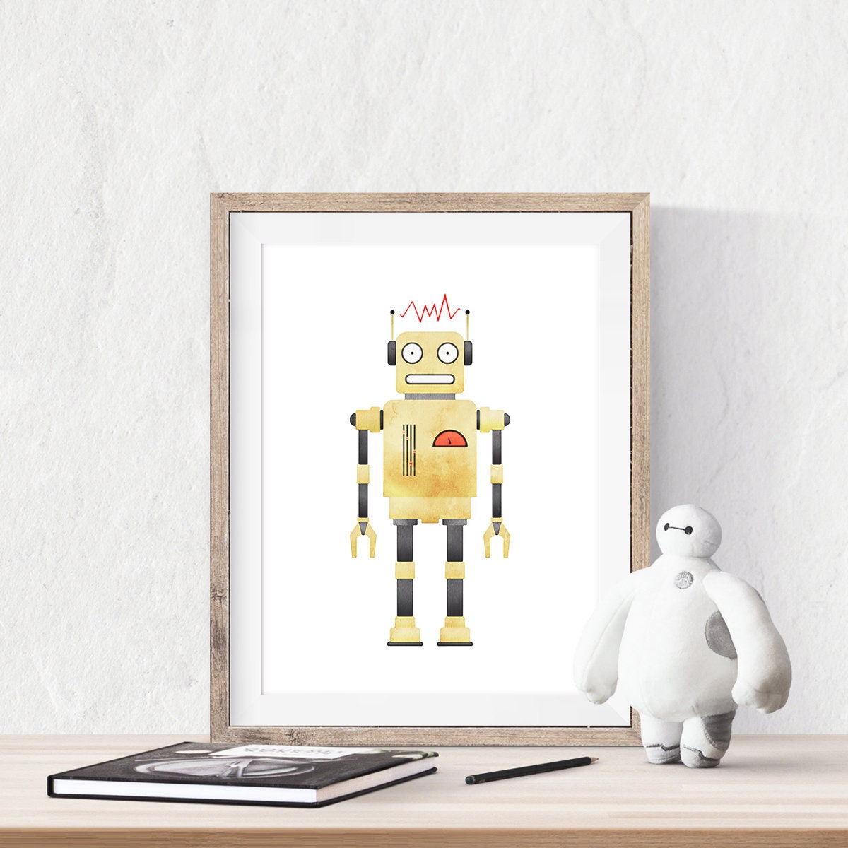 Robot Print Robot Posters Set of 2 Prints Boys Room Decor - Etsy