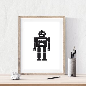 Robot Poster, Kids Robot Wall Decor, Vintage Poster, Nursery Robot ...