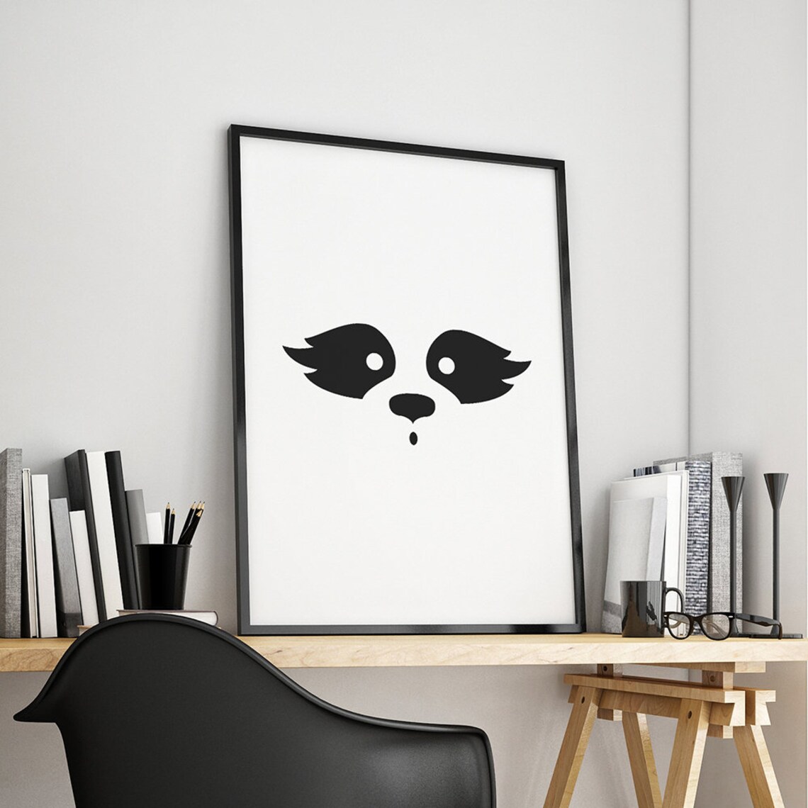 Raccoon Print Nursery Animals Forest Animal Raccoon Poster | Etsy