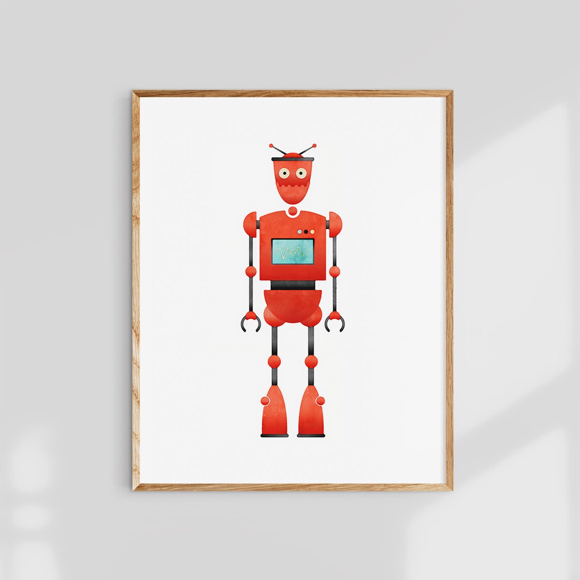 Robot Poster Robot Wall Art Robot Printable Robot Nursery - Etsy