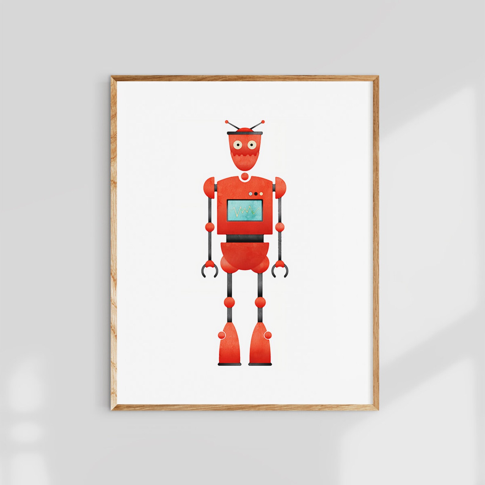 Robot Poster Robot Wall Art Robot Printable Robot Nursery - Etsy
