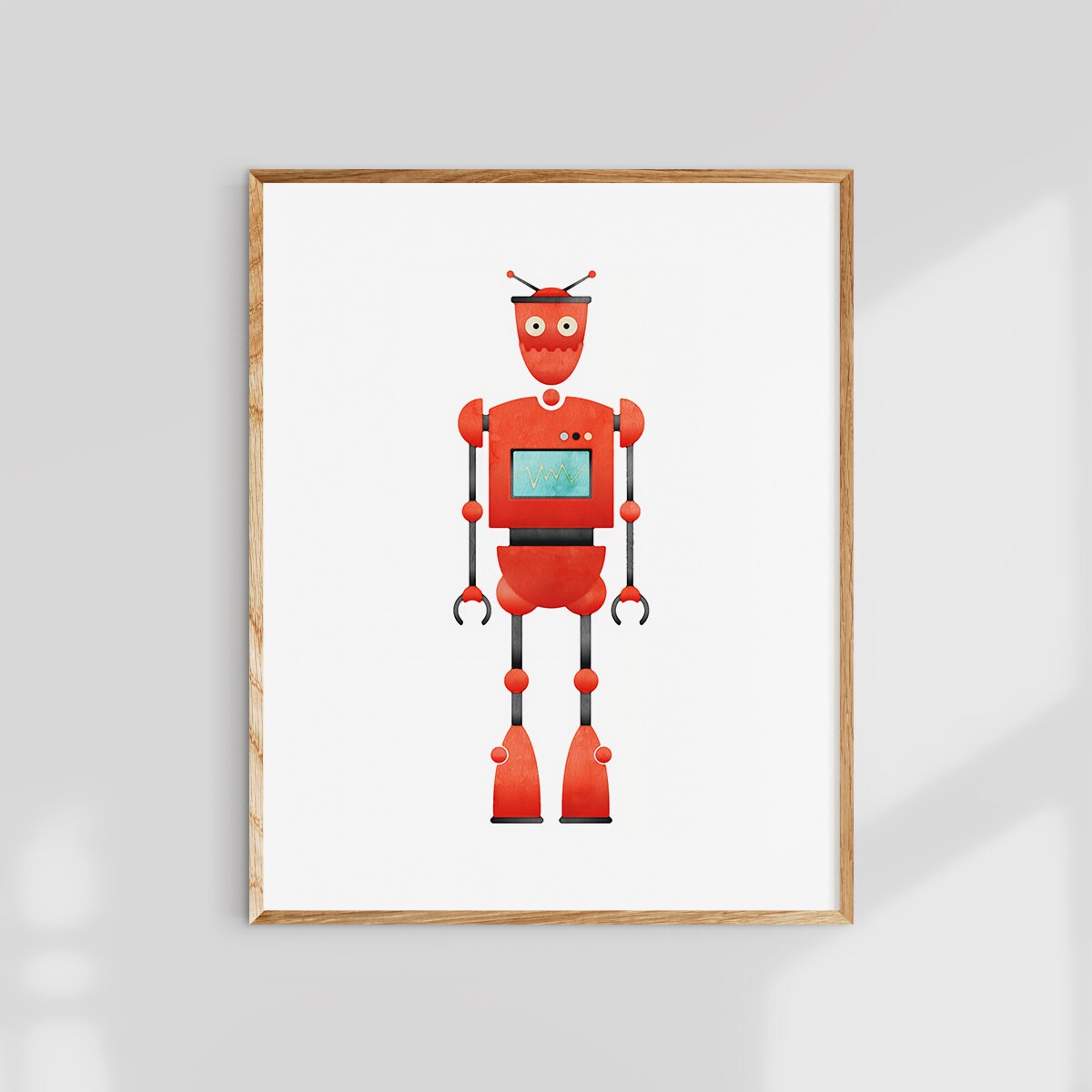 Robot Poster Robot Wall Art Robot Printable Robot Nursery - Etsy