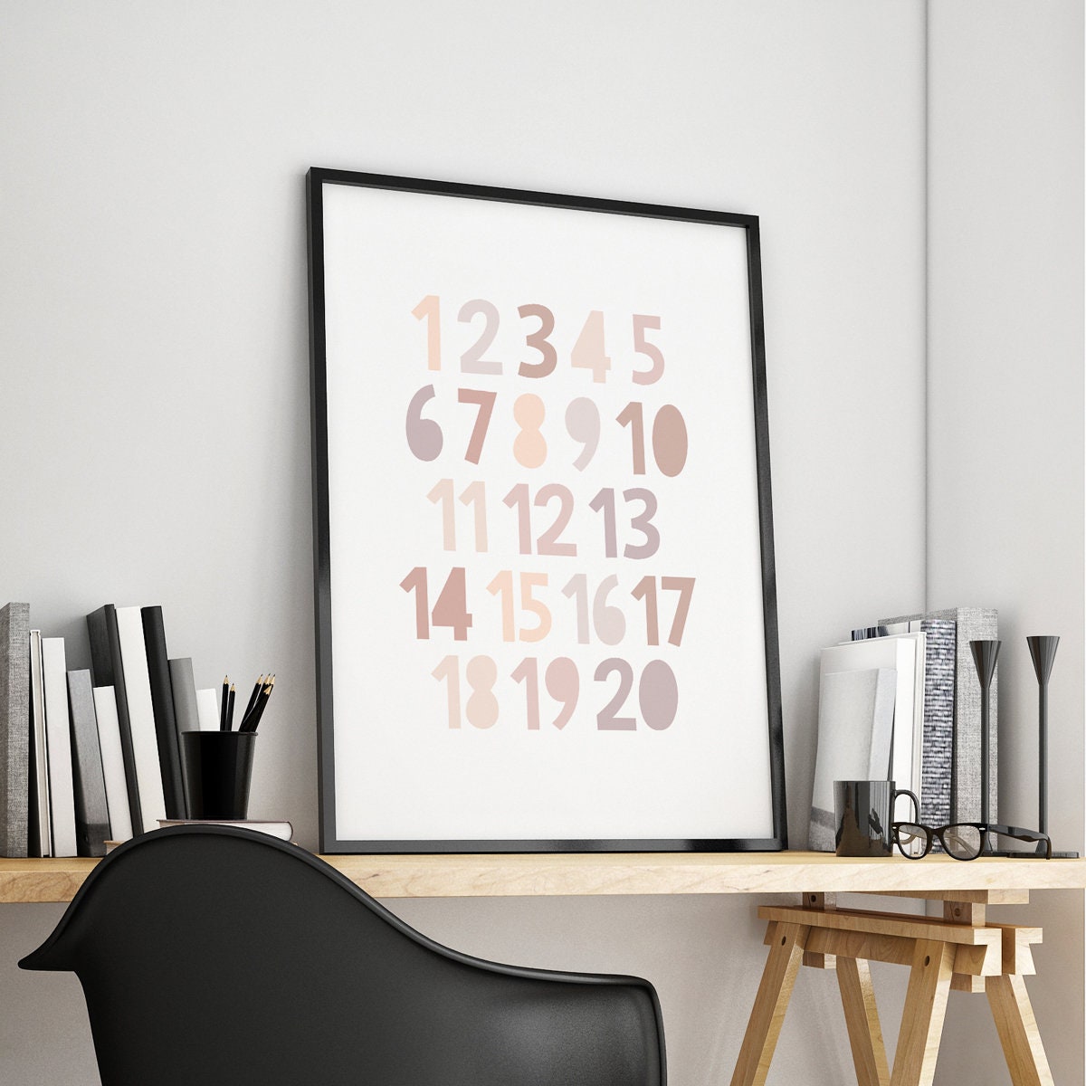 Numbers Print Alphabet Wall Art Educational Prints Set of 3 - Etsy UK