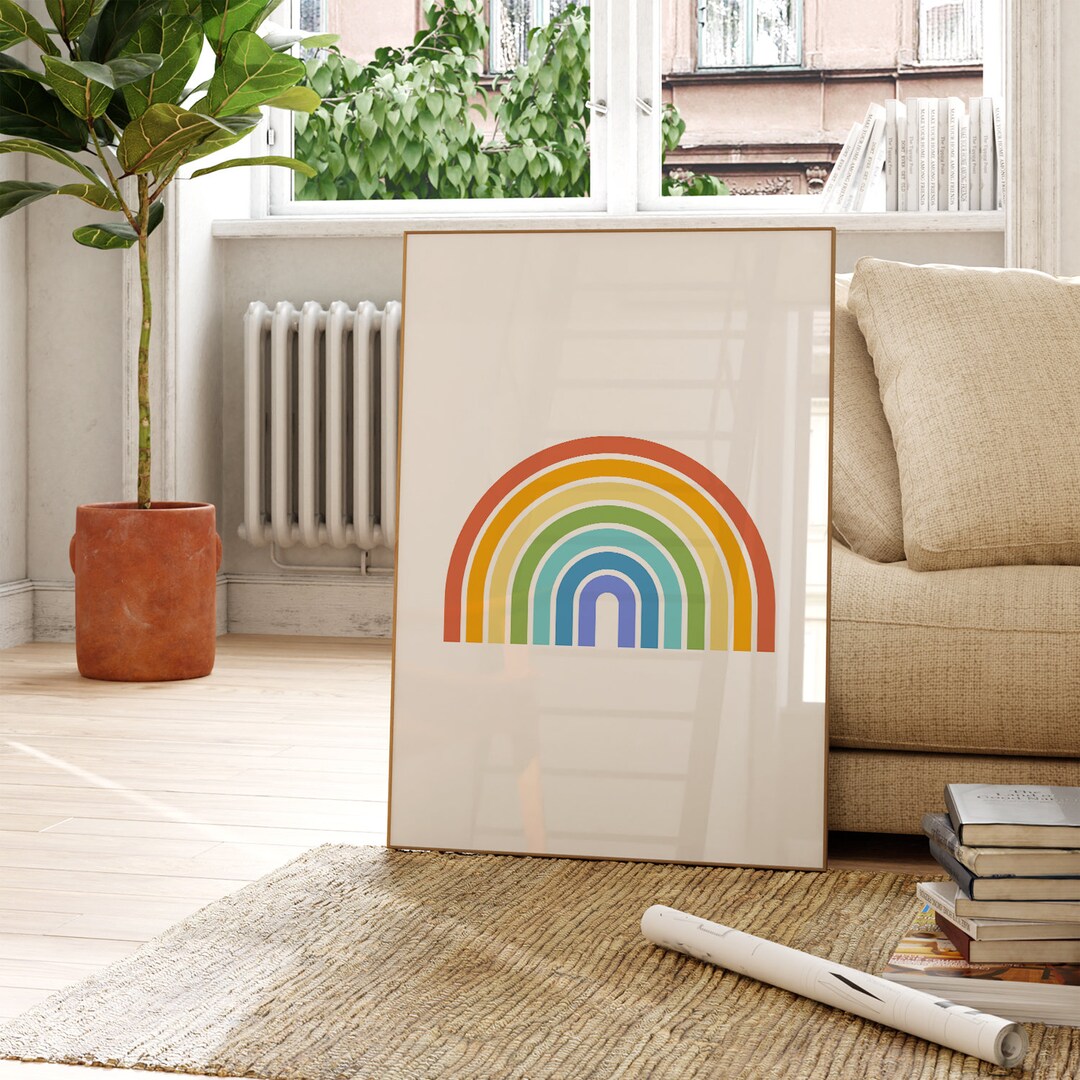 Rainbow Print, Rainbow Poster, Raibow Printable, Children Room Decor ...