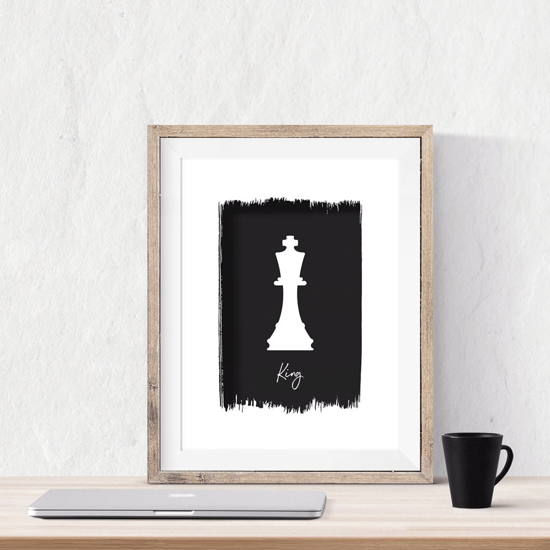 King Queen Print Chess Printable Chess Print Anniversary | Etsy
