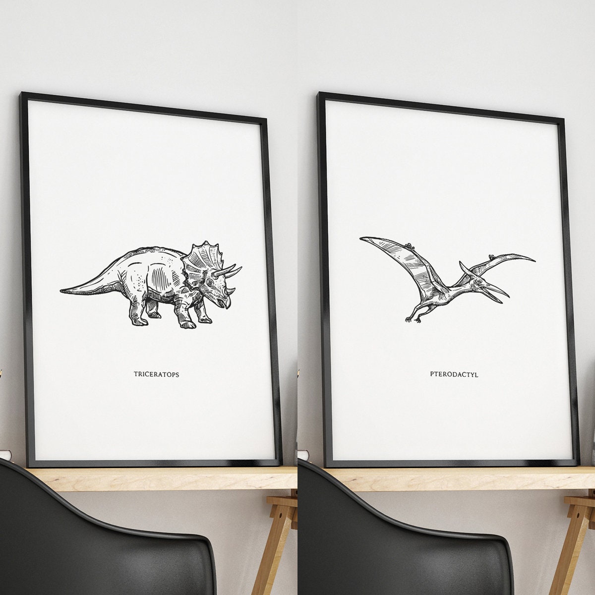 Dinosaur Print Dinosaur Wall Art Set of 10 Prints Dinosaur | Etsy