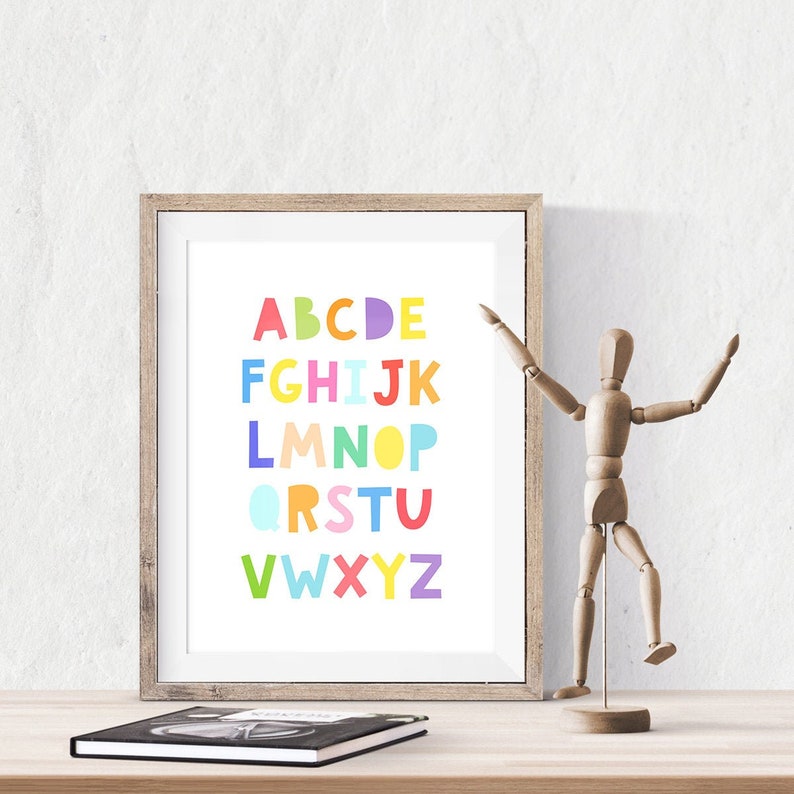 Alphabet Print ABC Nursery Decor Educational Print ABC - Etsy