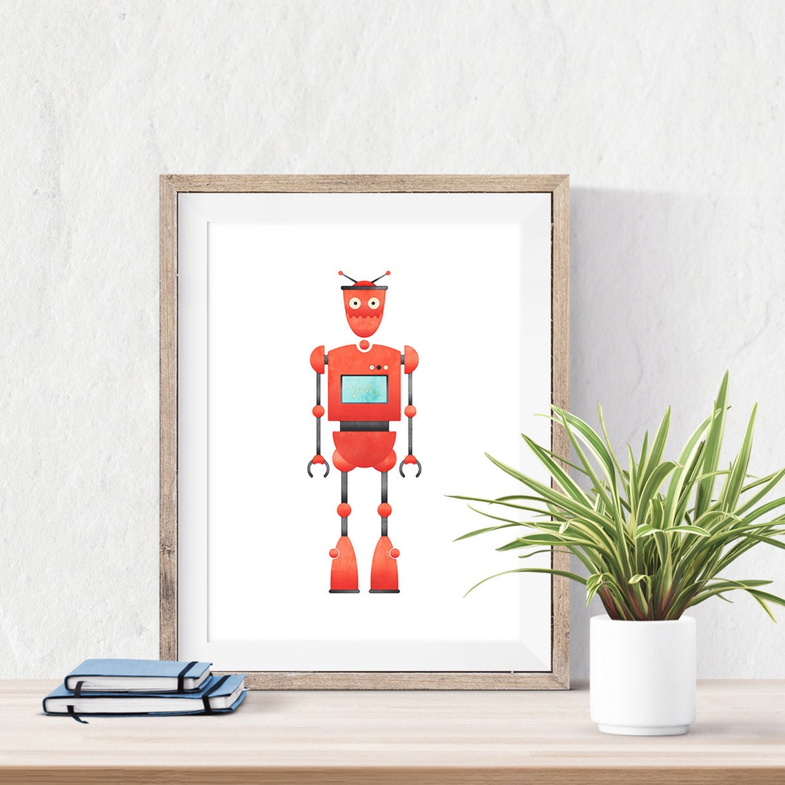 Robot Poster Robot Wall Art Robot Printable Robot Nursery - Etsy