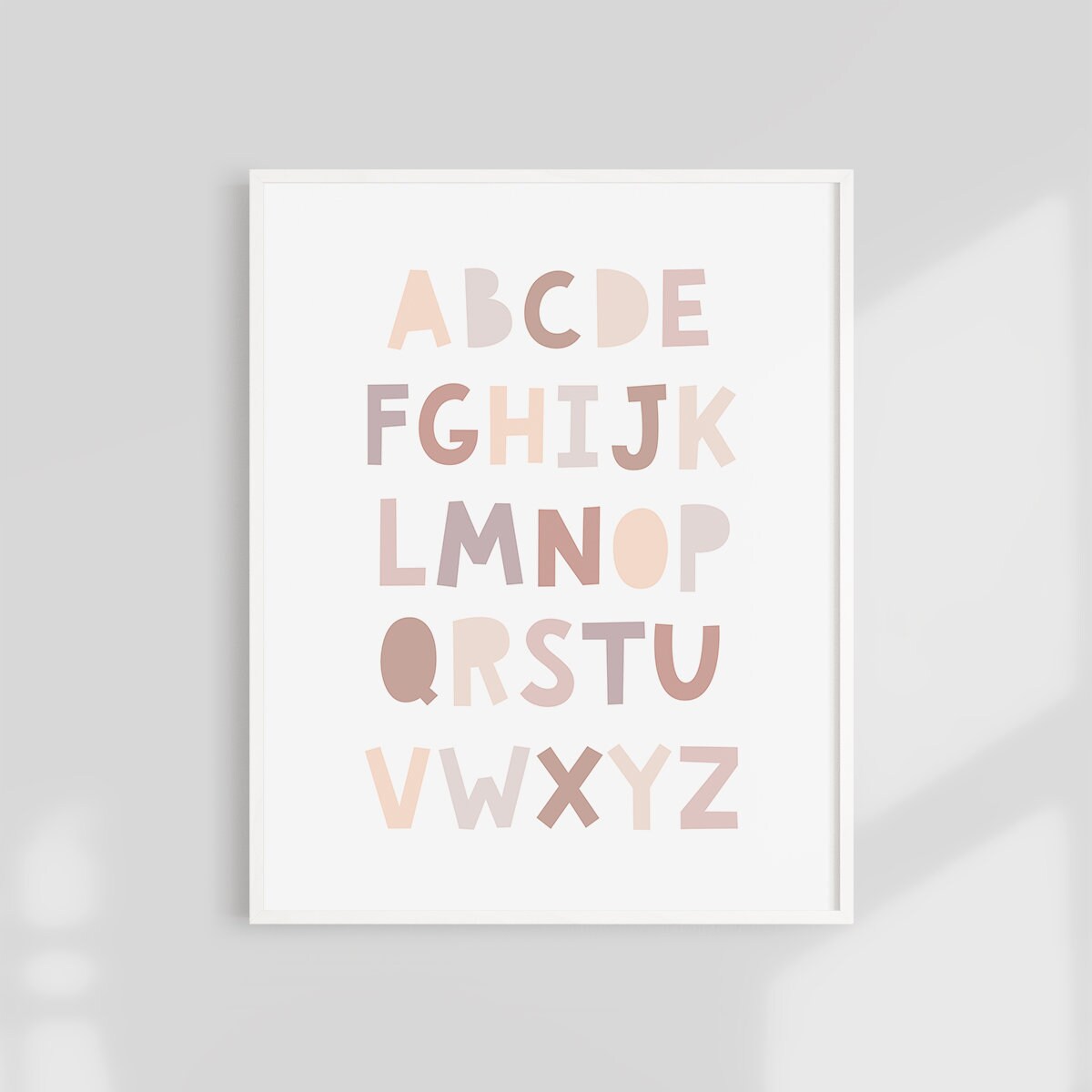 Alphabet Print ABC Poster Gender Neutral Wall Art - Etsy