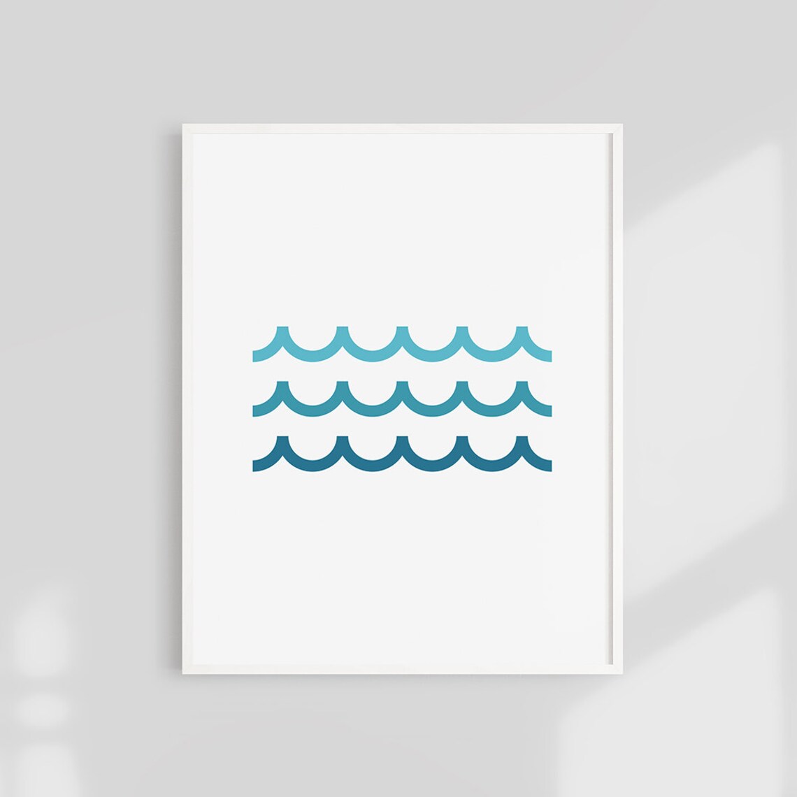 Waves Print Summer Print Waves Minimalist Waves Poster | Etsy