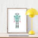 Kids Robot Art Robot Room Decor Robots Wall Art Set of 4 - Etsy