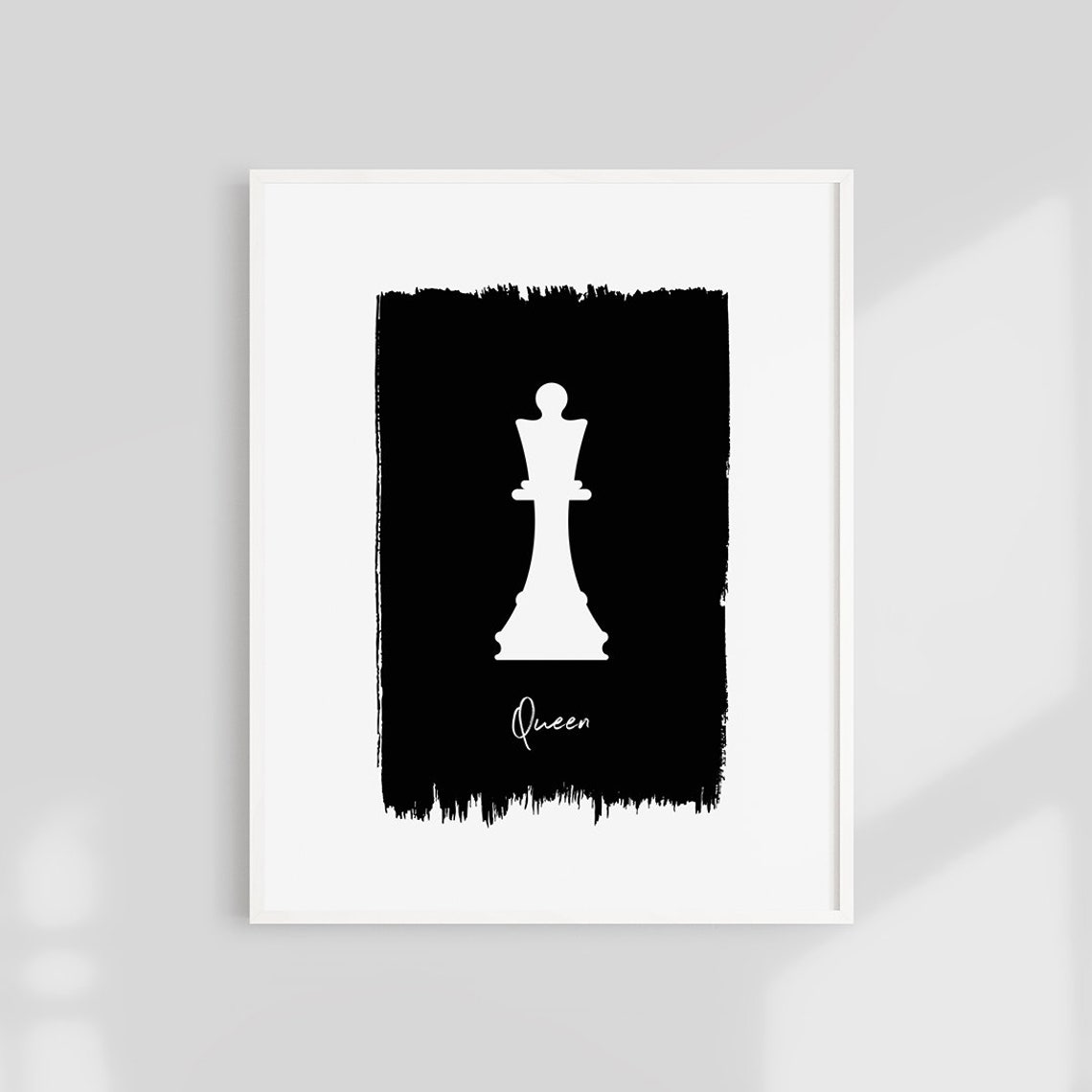 Queen Print the Queens Gambit Printable Chess Queen Art | Etsy