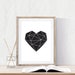 Heart Print Love Heart Printable Love Heart Sign - Etsy