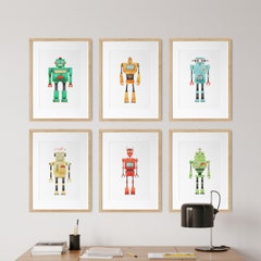 Robot Poster - Etsy