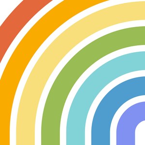 Rainbow Print, Rainbow Poster, Raibow Printable, Children Room Decor ...