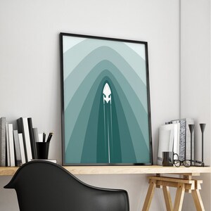 Space Wall Art, Star Ship Poster, Boys Room Decor, Space Wall Decor ...