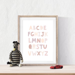 Neutral Classroom Decor, Educational Prints, Set of 4 Preschool Posters ...