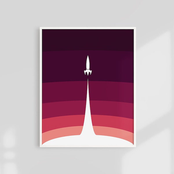 Retro Rocket - Etsy