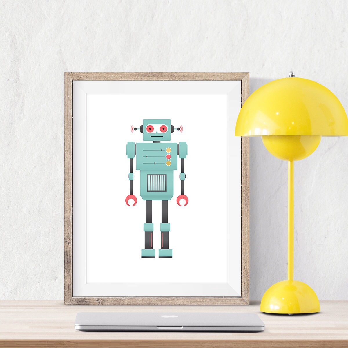 Robot Print Robot Nursery Wall Art Robot Poster Kids Room | Etsy