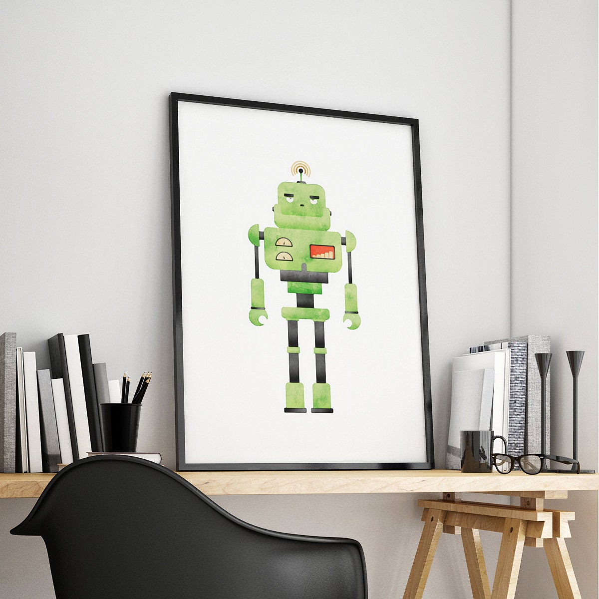 Robot Wall Art Boys Room Wall Art Robot Poster Robot Print | Etsy