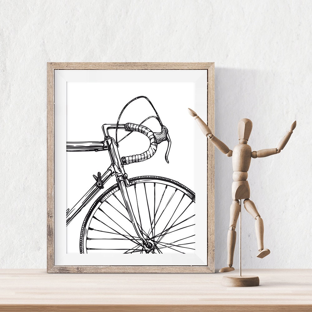 Bike Poster Bicycle Print Set of 2 Prints Bicycle Wall Art | Etsy