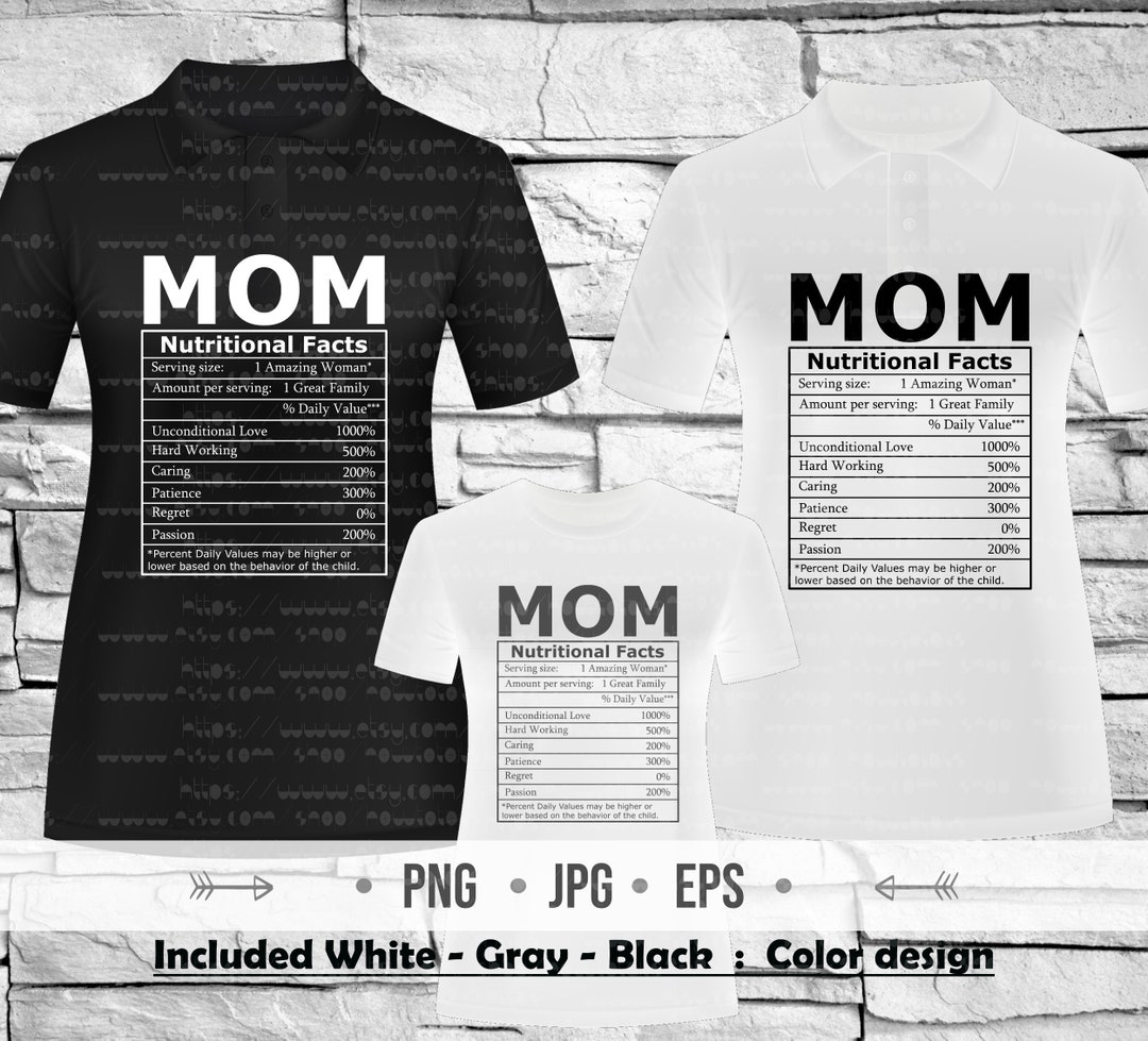 Mom Nutrition Facts Png,nutritional Label,mother's Day Gift,momlife Png ...