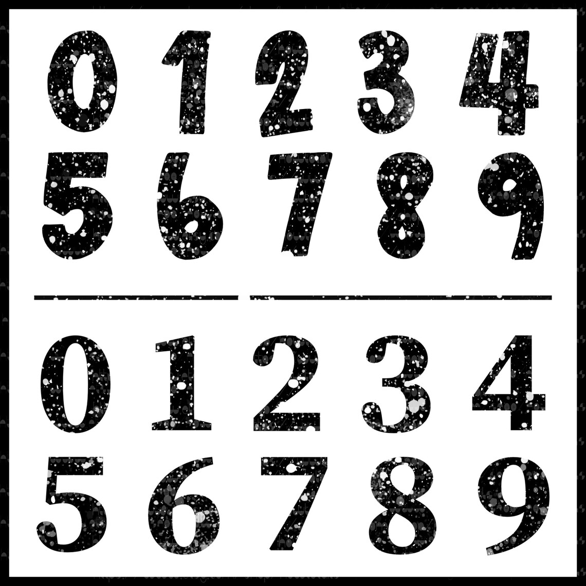 Grunge Distressed Numbers Silhouette Svg,vintage Retro Design Gift Idea ...